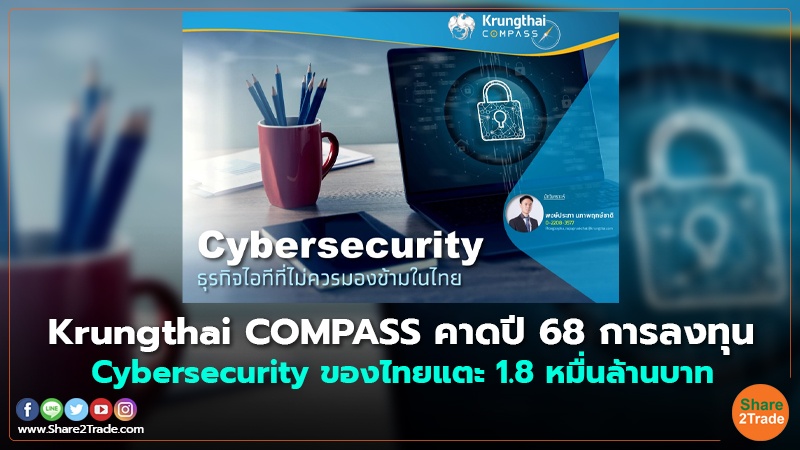 Krungthai COMPASS คาดปี 68 การลงทุน Cybersecurity ของไทยแตะ 1.8 หมื่นล้านบาท | Share2Trade